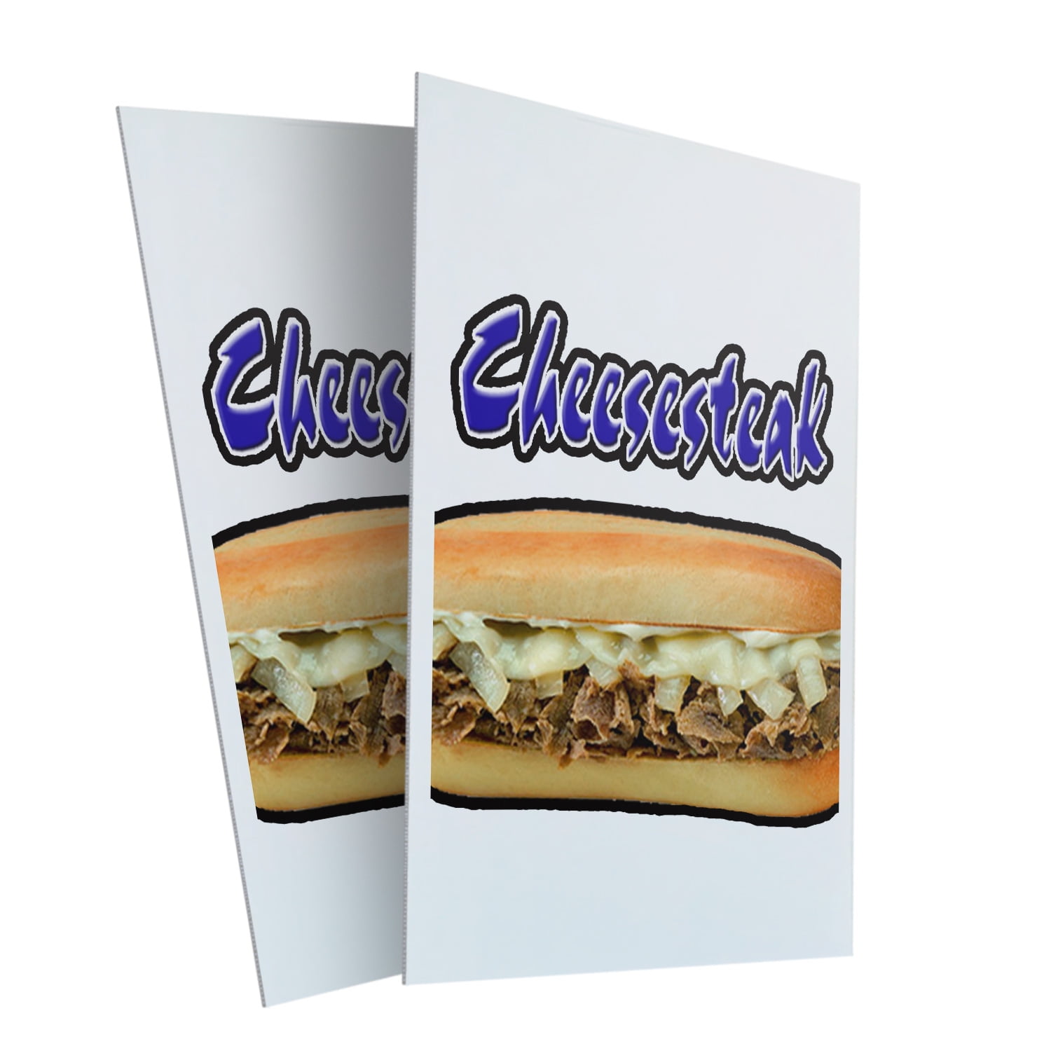 Cheesesteak (2-PACK) 24" x 36" Plastic Signs | Sign Insert 4mm ...