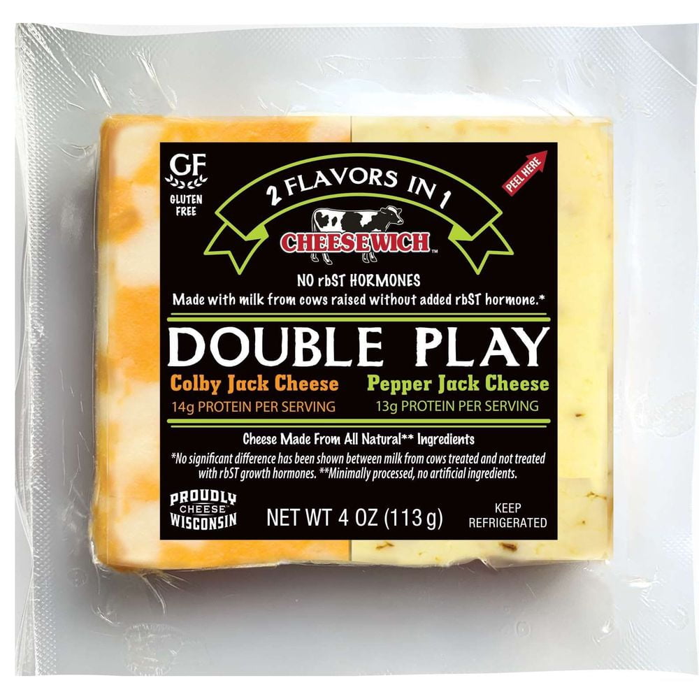 Cheesewich Colby Jack and Pepper Jack Double Play Cheese -- 24 per case ...