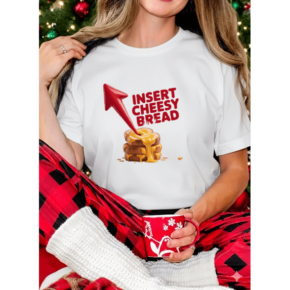 Cheesy Bread Side Dish Funny Food Lover Comfort Meal Art Unisex T-Shirt ...
