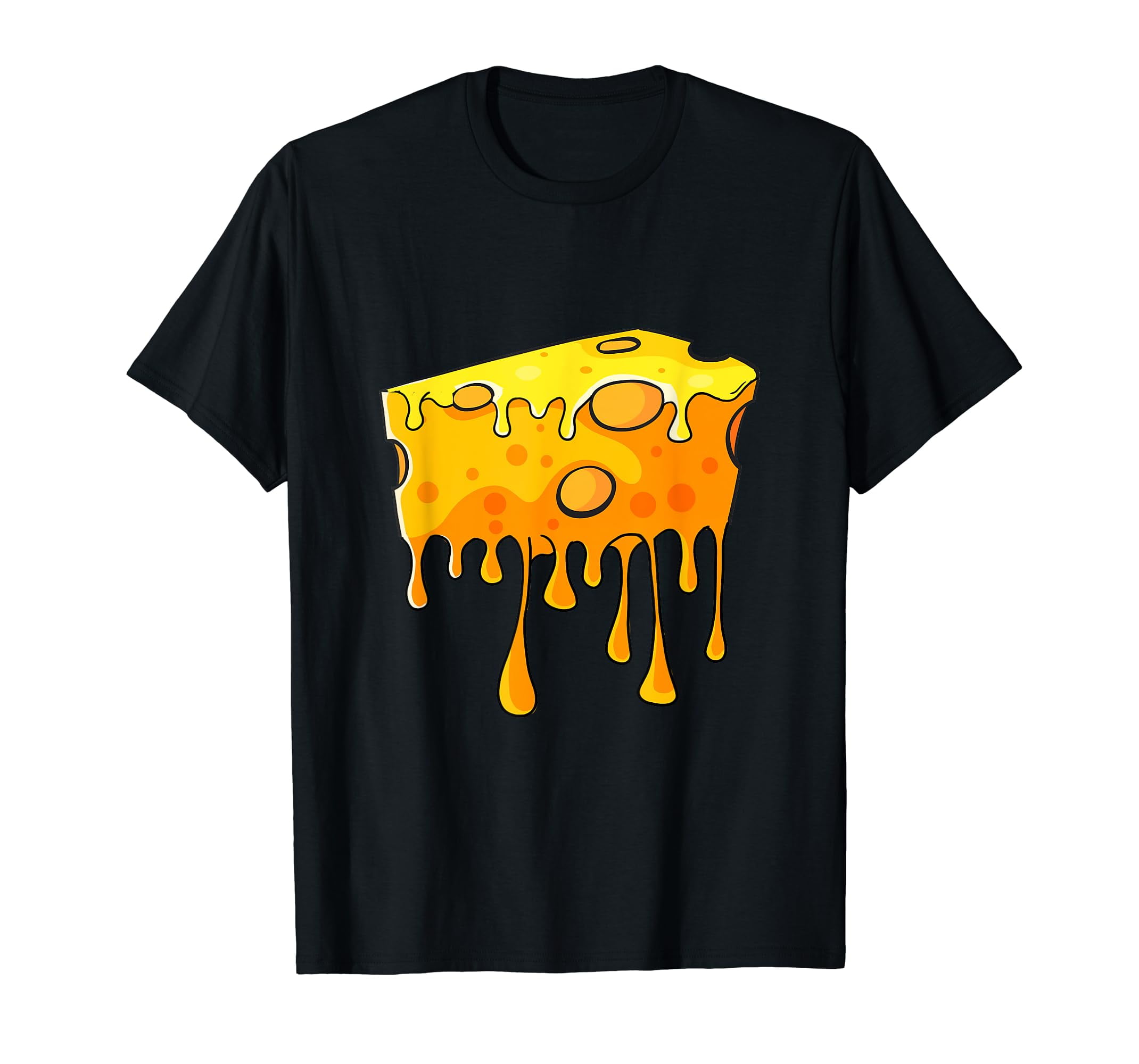 Cheesy Foodie Food Melting Cheese Lover Black T-Shirt - Walmart.com