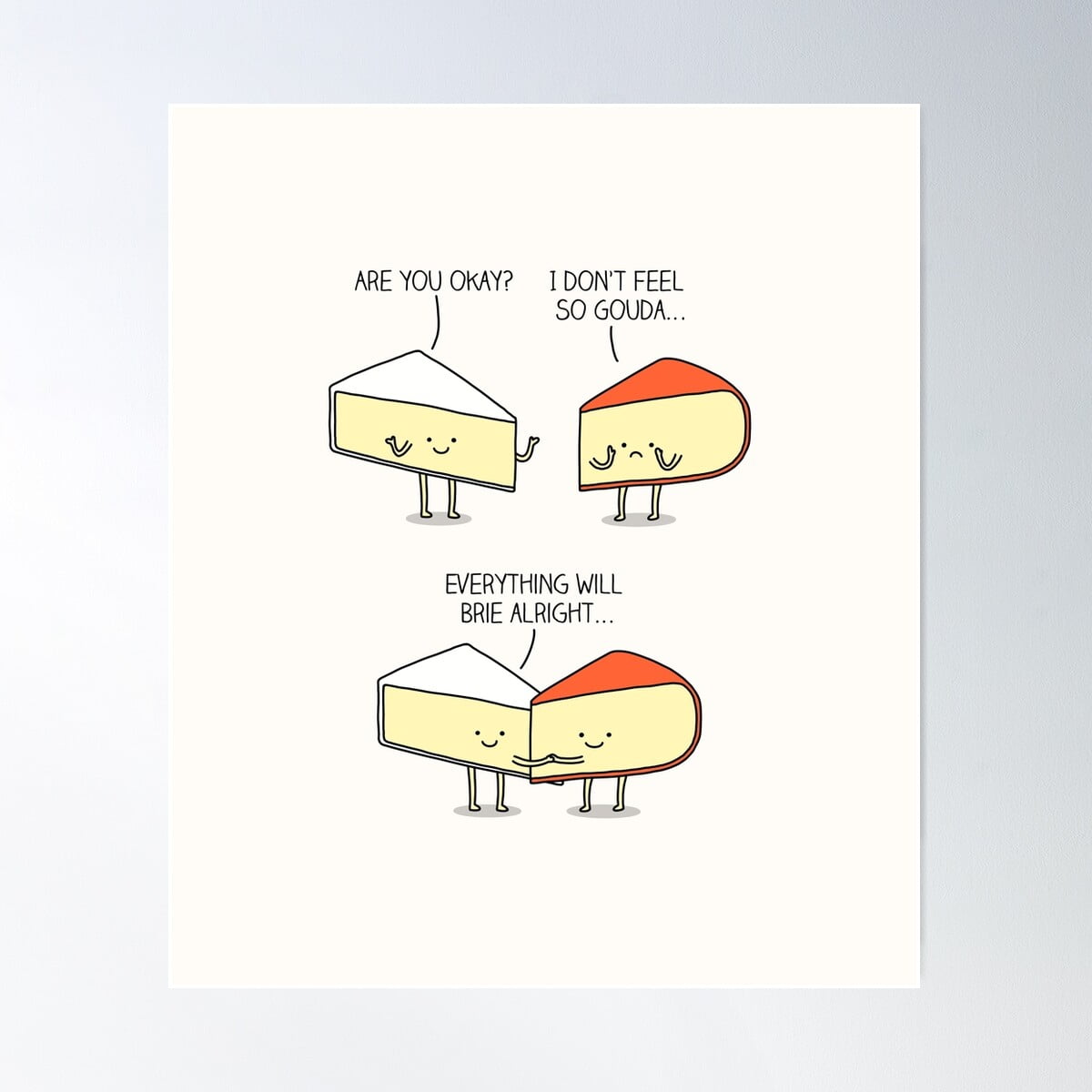 Cheesy Friends Poster Wall Art, Modern Wall Decor For Living Room ...