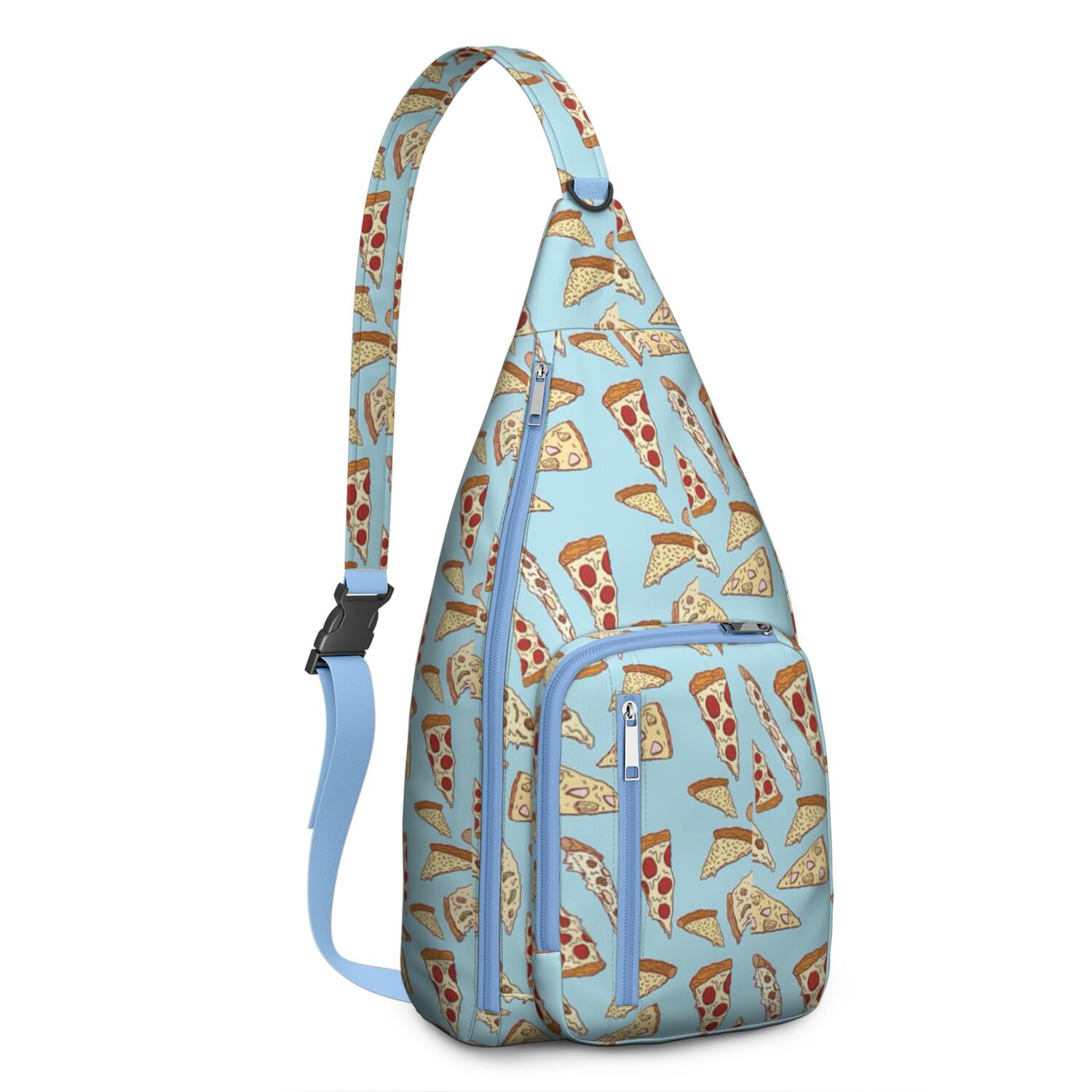 Cheesy Pizza Sling Backpack – Cute Melted Cheese Pattern Shoulder Bag ...