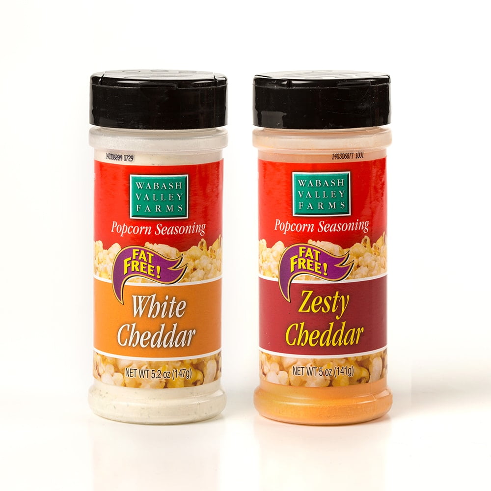 Cheesy Popcorn Flavoring Set - Two 5 ounce Shakers in Zesty Cheddar and ...