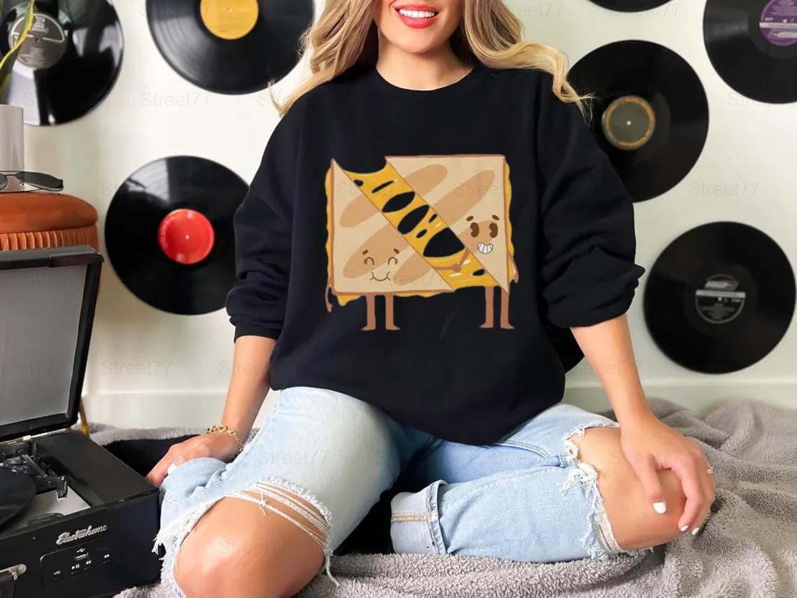 Cheesy Puns Gooey Inside Sweatshirt with Hilarious Food Humor, for men ...