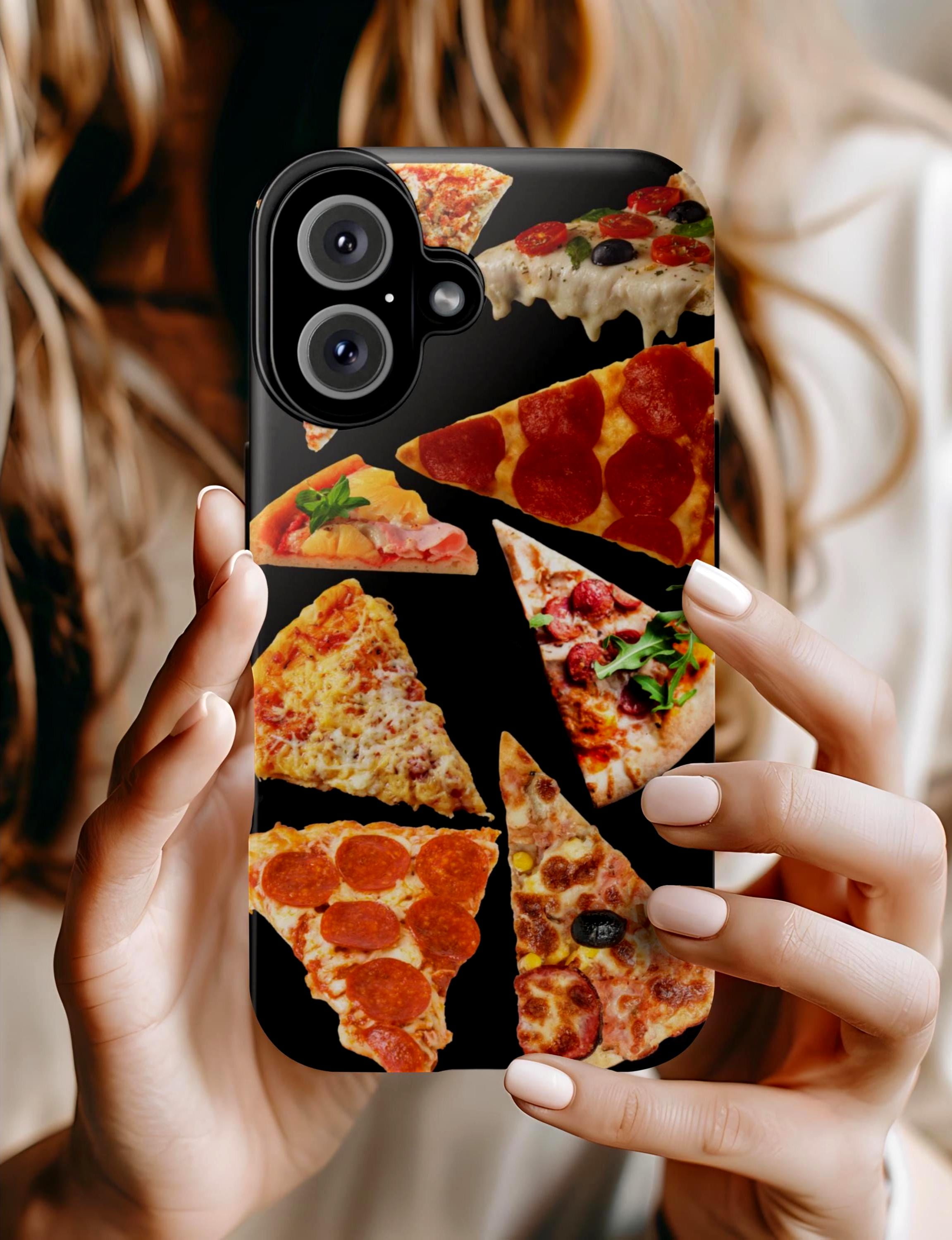 Cheesy Slice Lovers Phone Case Foodie Art iPhone 17 through 11 Pro Max ...