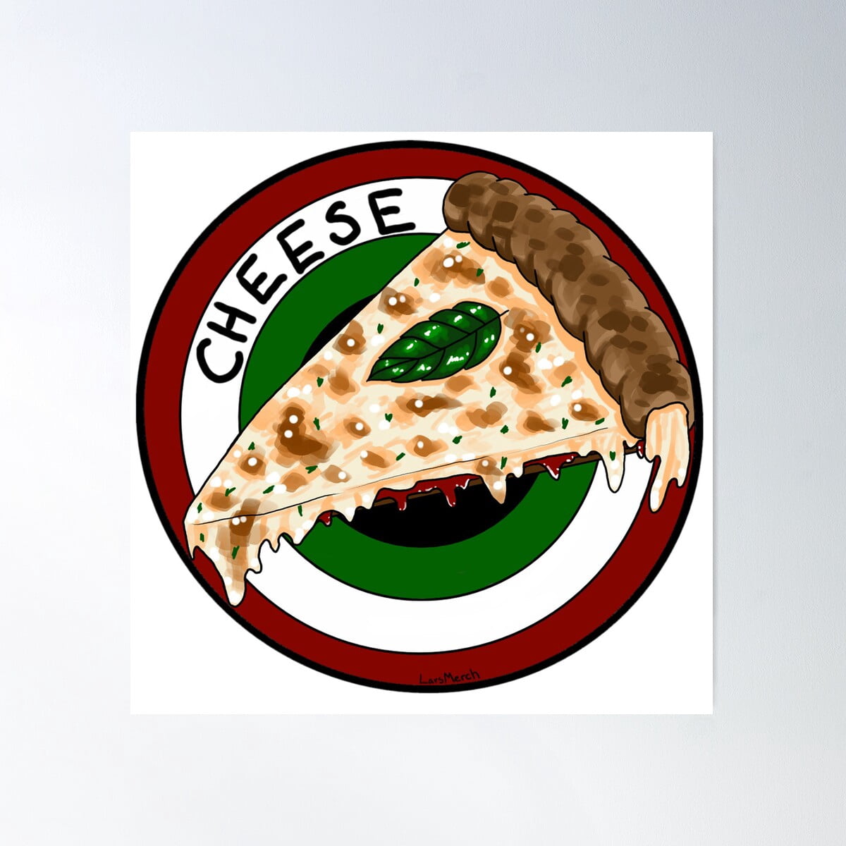 Cheesy Slice Of Pizza Poster Wall Art, Modern Wall Decor For Living ...