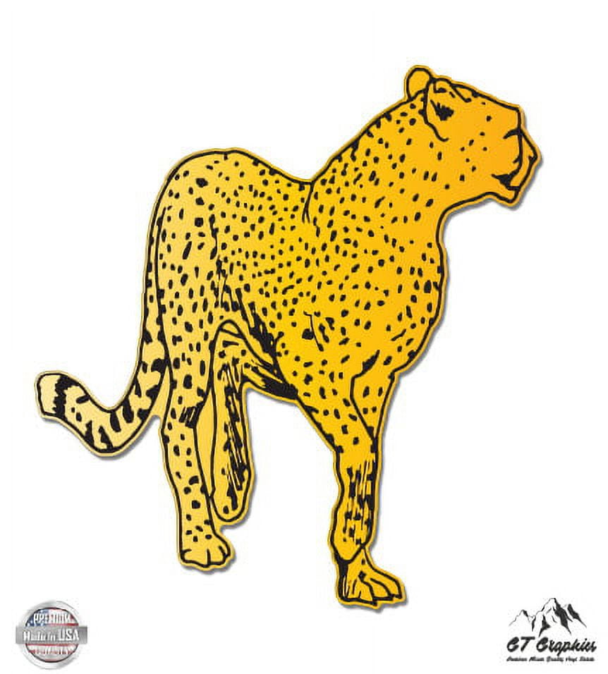 Cheetah - 3" Vinyl Sticker - For Car Laptop I-Pad Phone Helmet Hard Hat ...