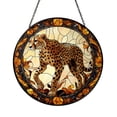 Cheetah Animal Safari Scene Stained Glass Style Window Suncatcher ...