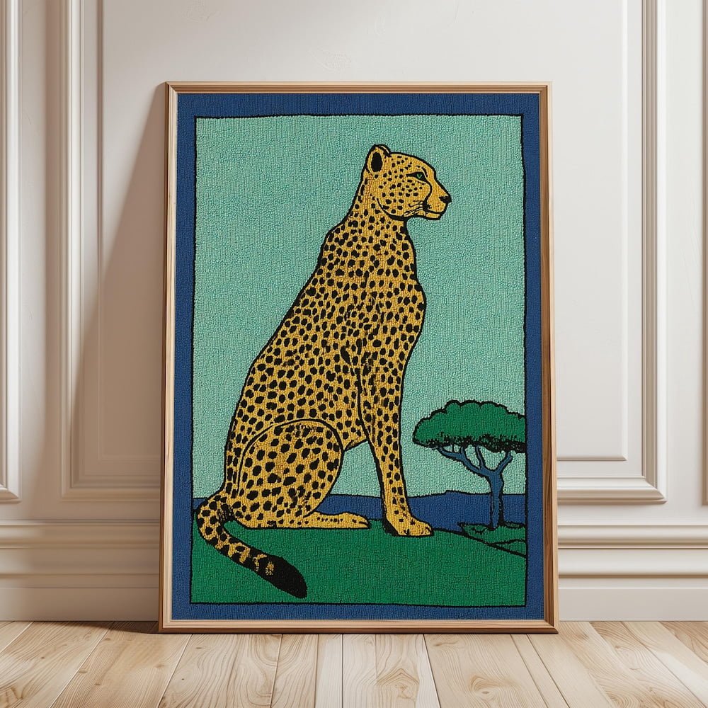 Cheetah Art Print African Safari Wall Art Modern Animal Poster Bold ...