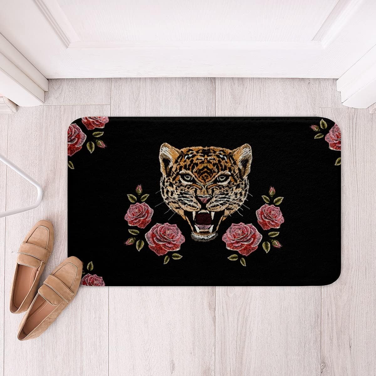 Cheetah Bath Rugs Leopard Non Slip Bathroom Mat Animal Print Shaggy ...