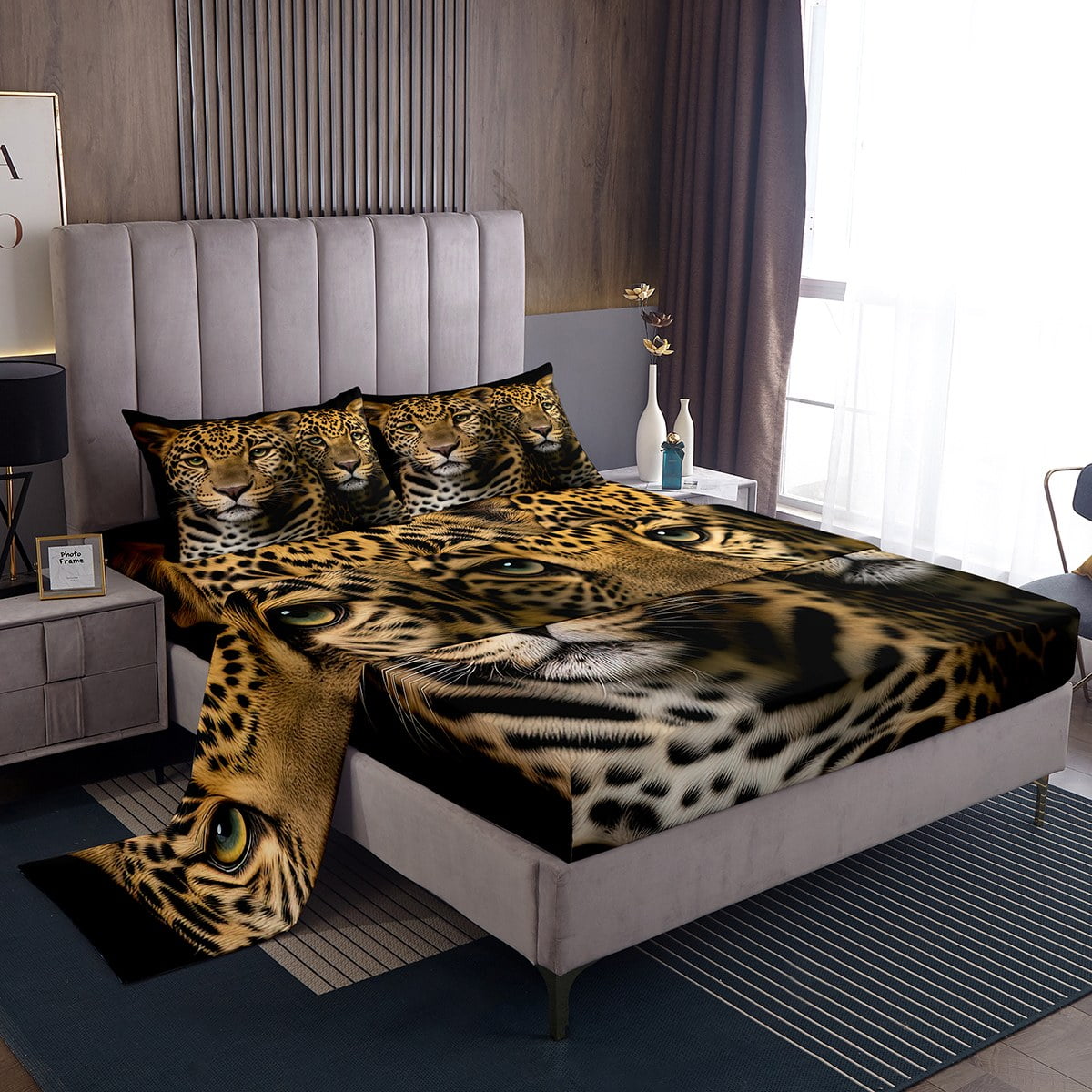 Cheetah Bed Sheets Set Leopard Print Sheet Set Sheets Full Size, Wild ...