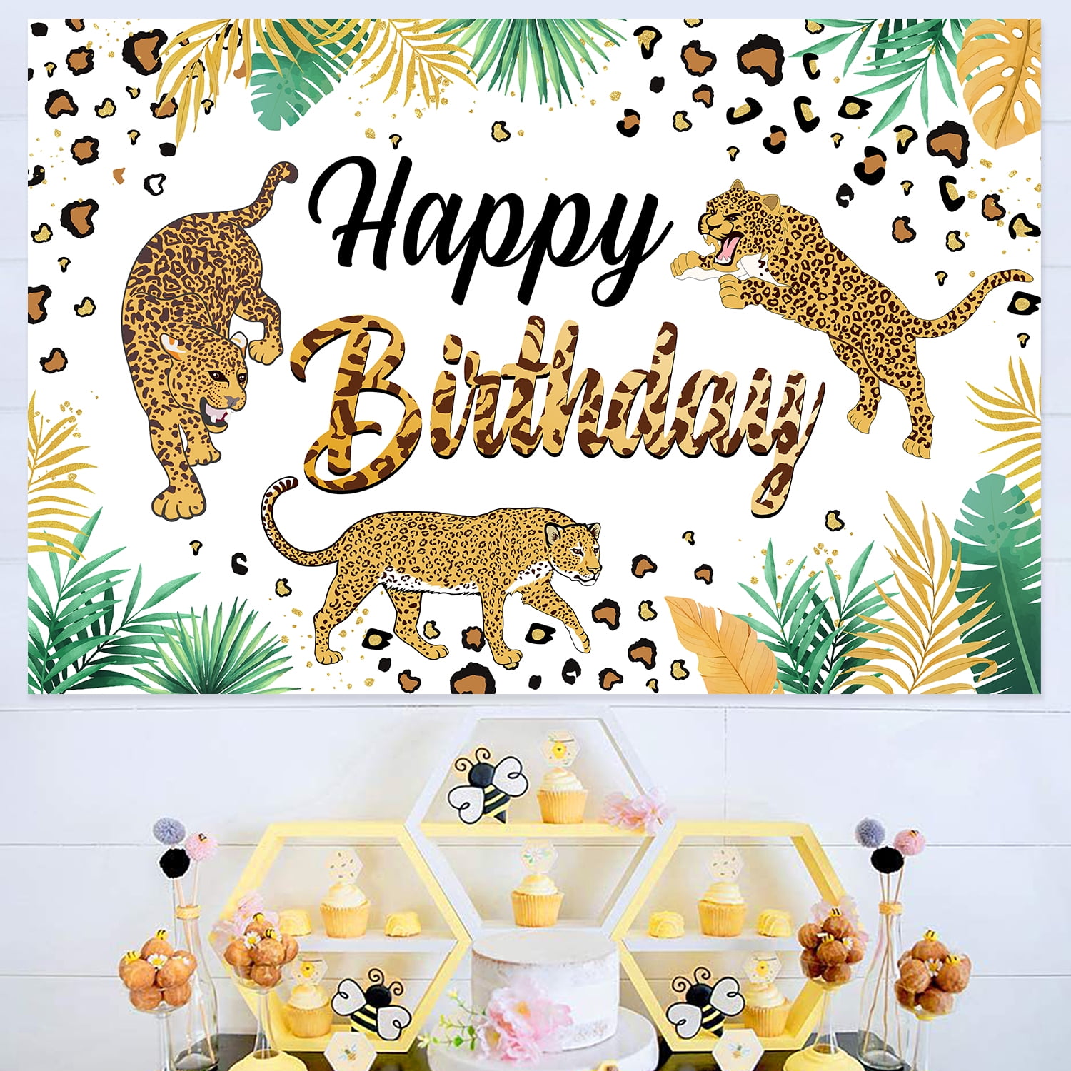 Cheetah Birthday Decorations, Leopard Print Birthday Party Decorations ...