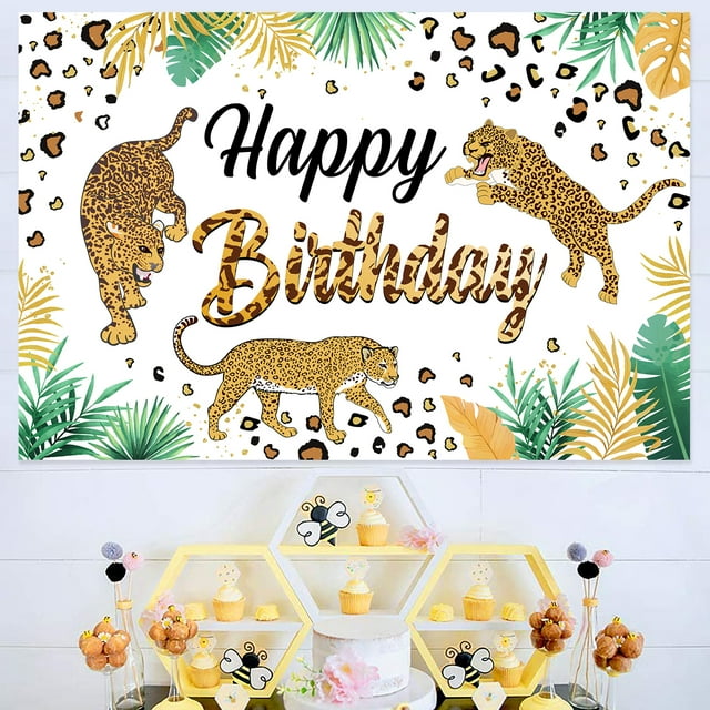Cheetah Birthday Decorations, Leopard Print Birthday Party Decorations ...
