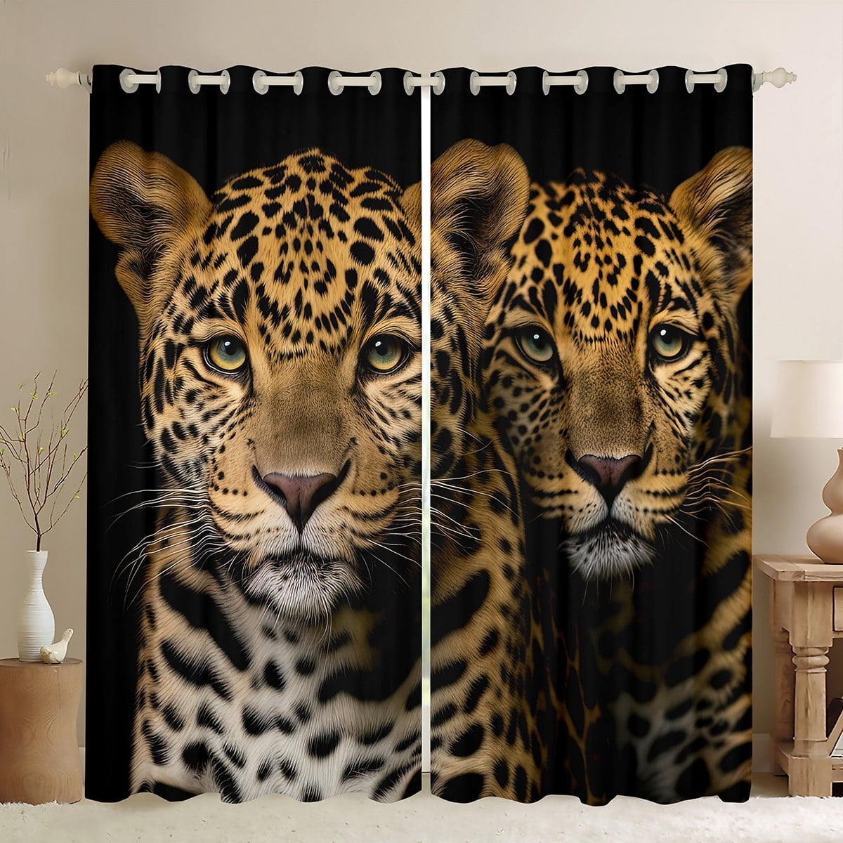 Cheetah Blackout Curtains Leopard Print Curtains & Drapes Curtains ...