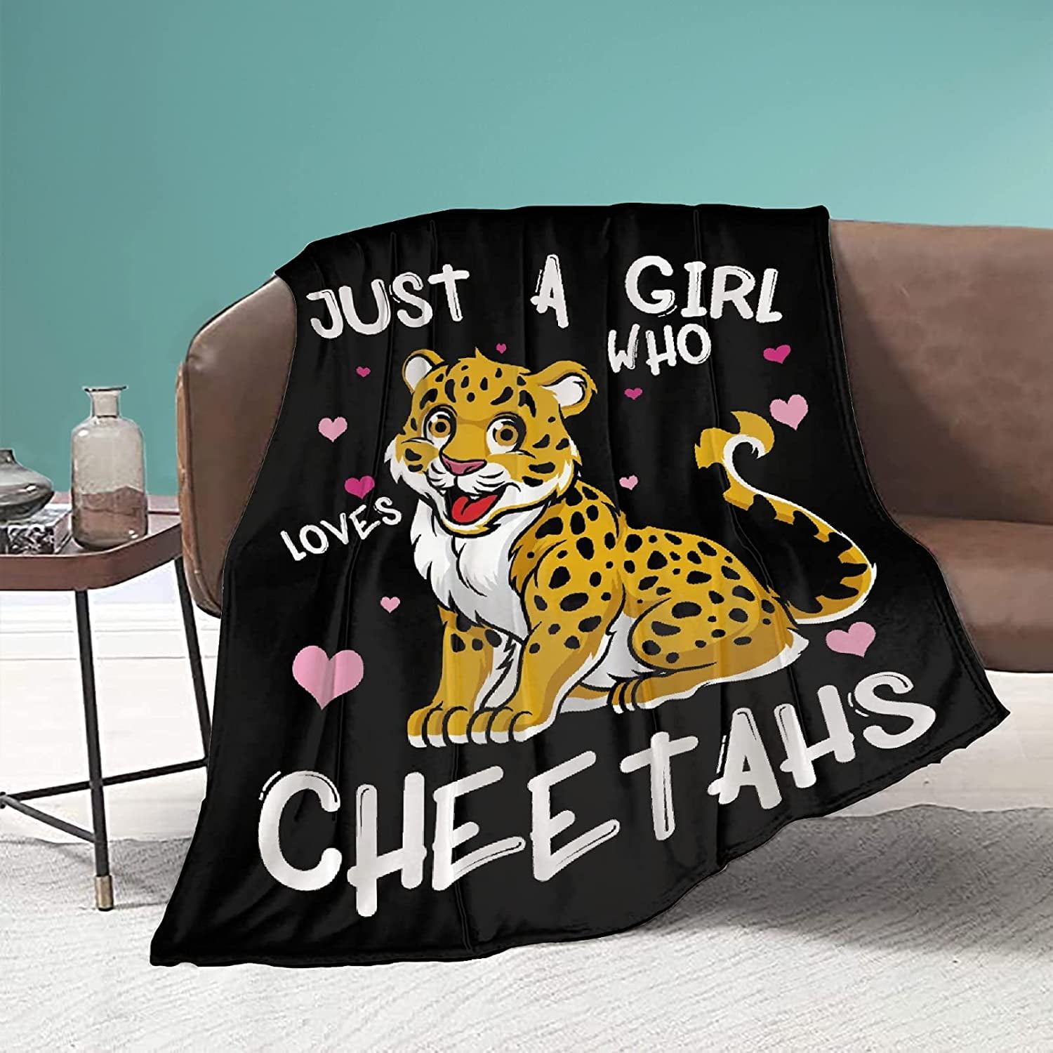 Cheetah Blanket Throw Just Girl Who Loves Cheetah Queen Full Size Bed ...