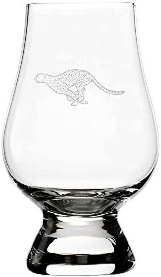 Cheetah Body Zoo Animal Themed Etched 6.5oz Glencairn Whisky Glass ...