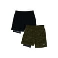 Cheetah Boys’ Woven Shorts with Compression Liners, 2-Pack, Sizes 4-18 ...