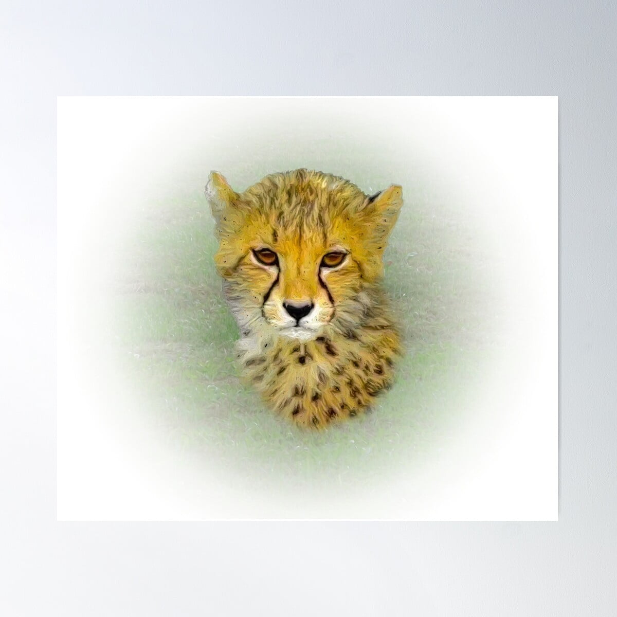 Cheetah Cub Poster Wall Art, Modern Wall Decor For Living Room Bedroom ...