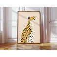 Cheetah Design Minimalist African Modern Beige Animal Illustration ...