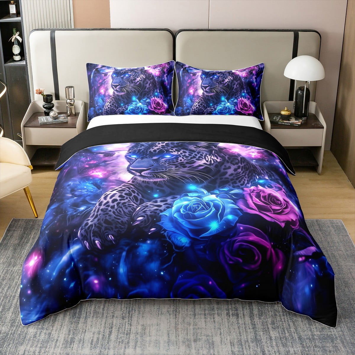 Cheetah Duvet Cover King Size,Wildlife Jungle Leopard Comforter Cover ...