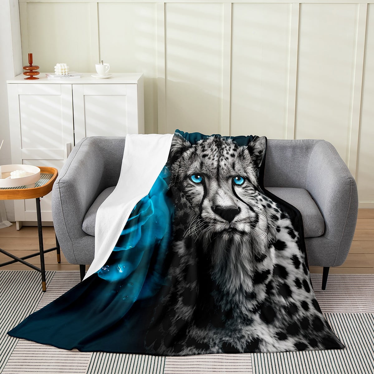 Cheetah Fleece Blanket For Adults Men Women,Wild Animal Theme Throw ...
