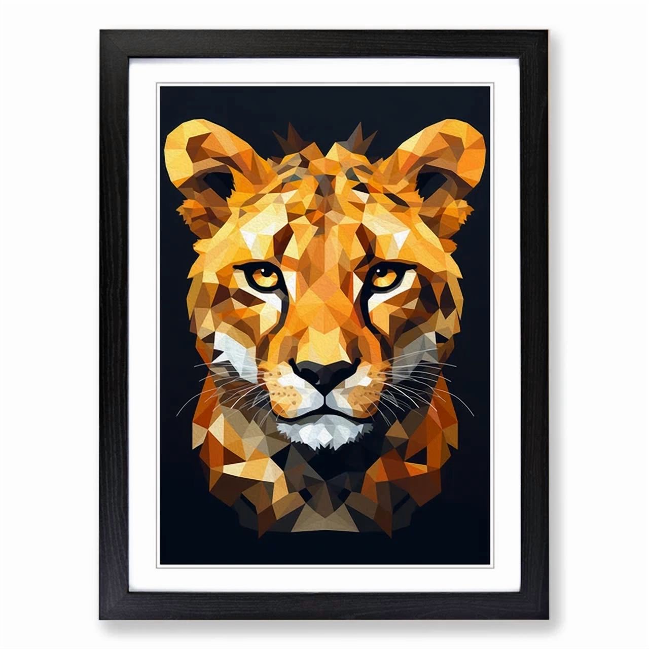 Cheetah Geometric No.2 Wall Art Print Poster Home Decor Art Home Decor ...