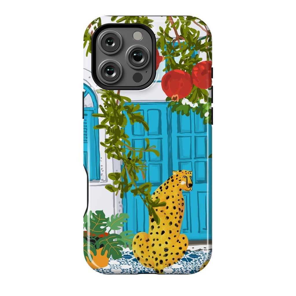Cheetah Home Illustration Artistic Print For iPhone 11 to 17 Pro Max ...