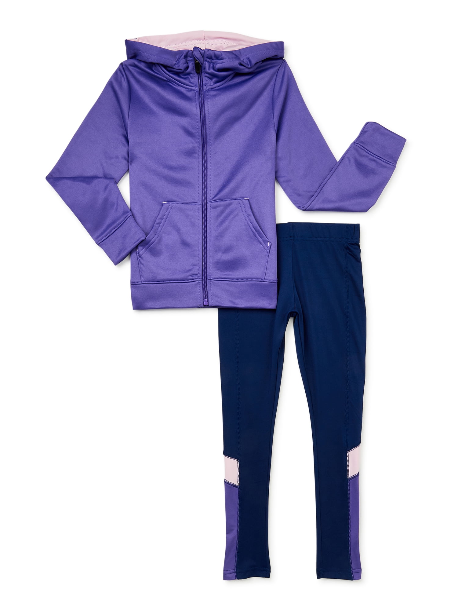 Cheetah Hooded Full Zip Set (Little Girls), 2 Piece Set - Walmart.com