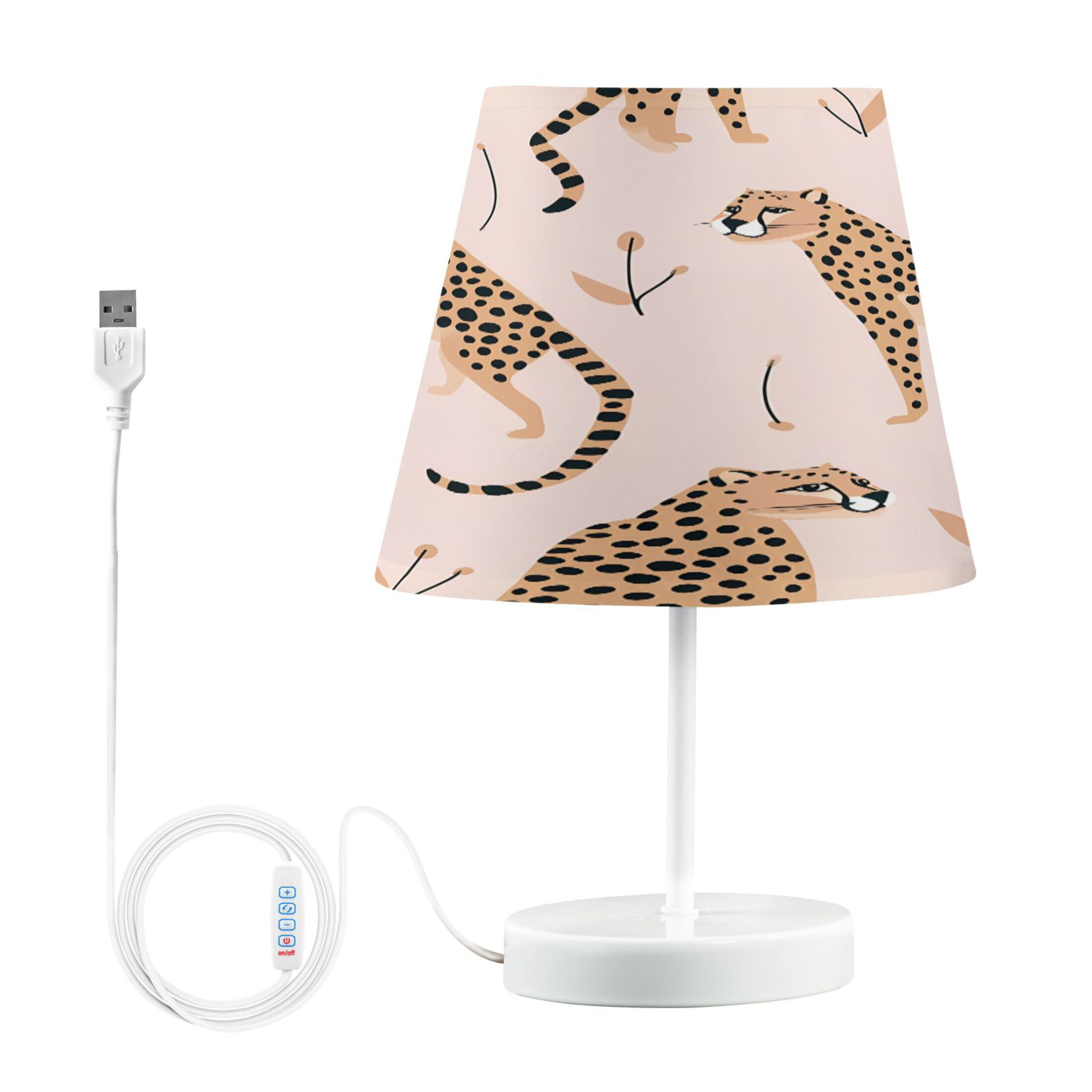 Cheetah Leopard Desk Lamp LED Table Nightstand Lamps with 3 Color ...