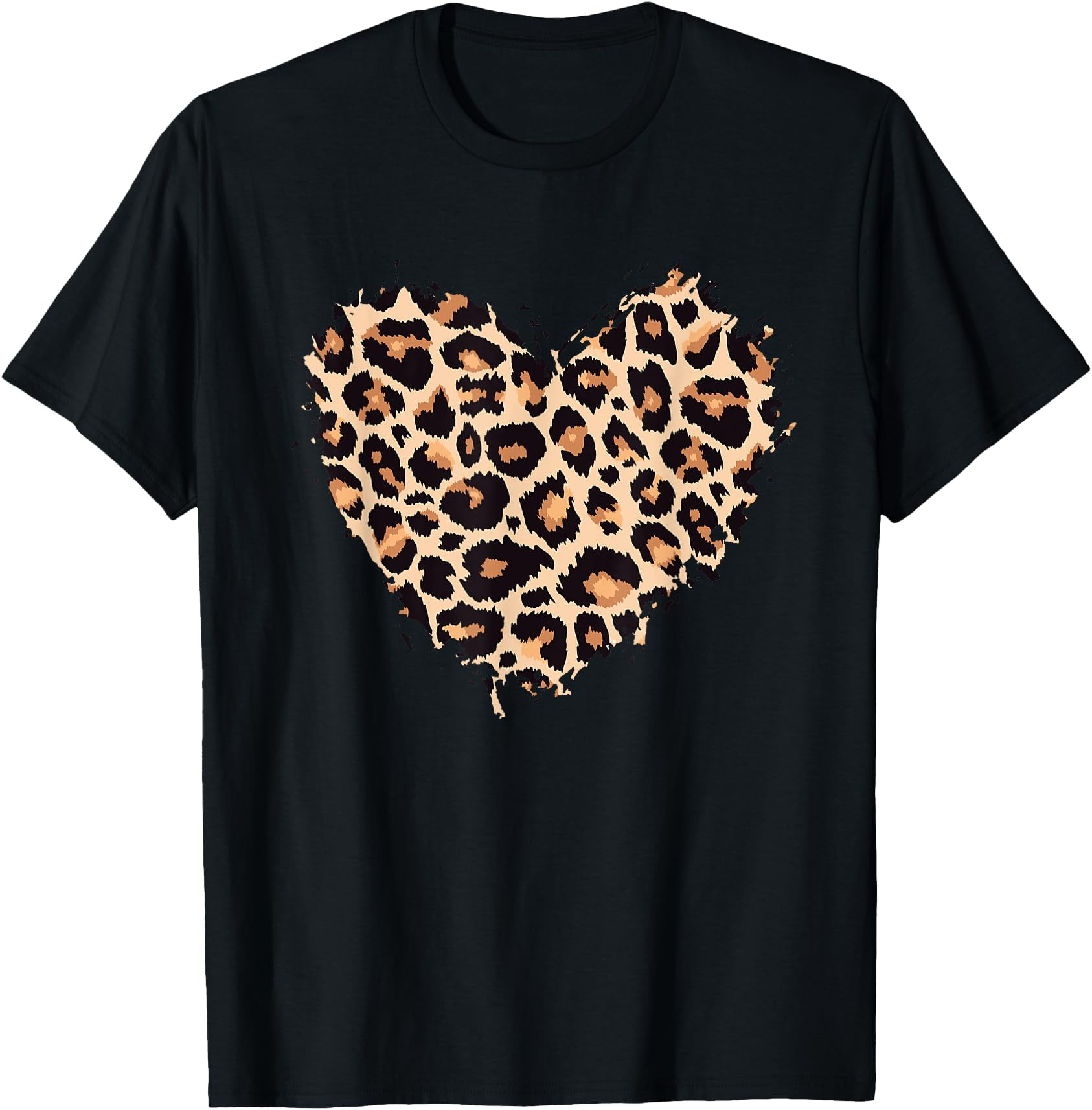 Cheetah Leopard Heart girls animal Print T-Shirt,Irish Green Color,Size ...