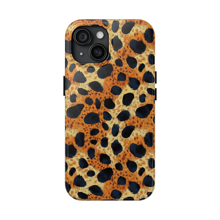 Cheetah Leopard Print Animal Case for iPhone 11 12 13 14 15 16 17 Pro ...