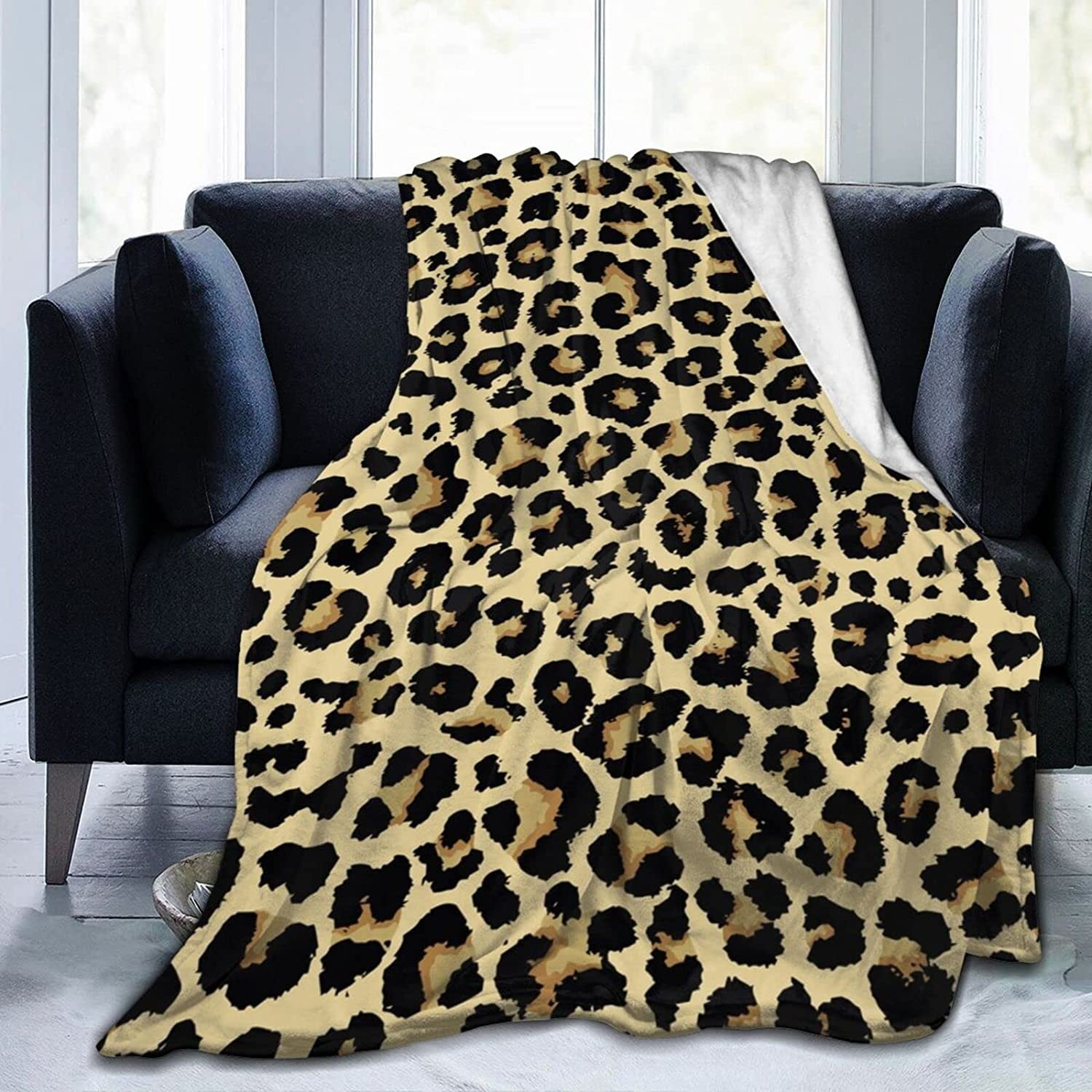 Cheetah Leopard Print Animal Skin Throw Blanket for Couch Sofa Bed 80 ...