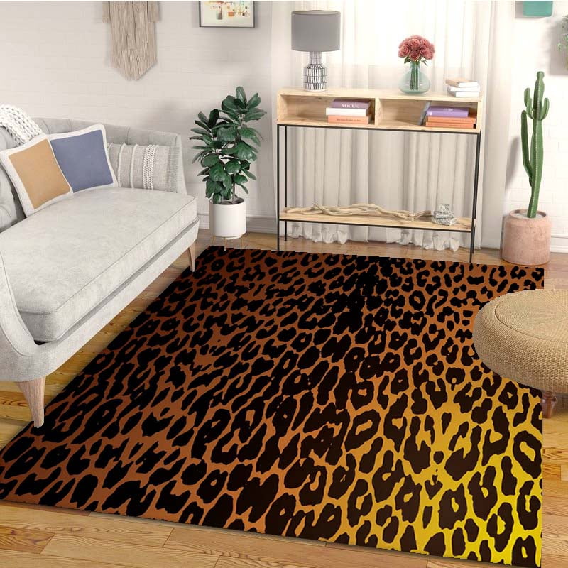 Cheetah Leopard Print Pattern Area Rugs for Living Room Bedroom ration ...