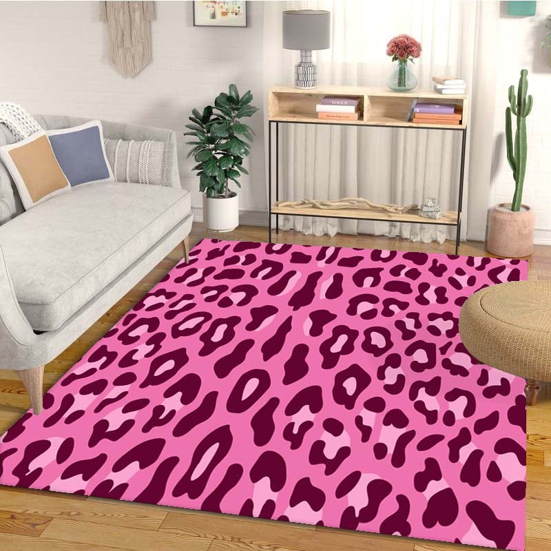 Cheetah Leopard Print Pattern Area Rugs for Living Room Bedroom ration ...