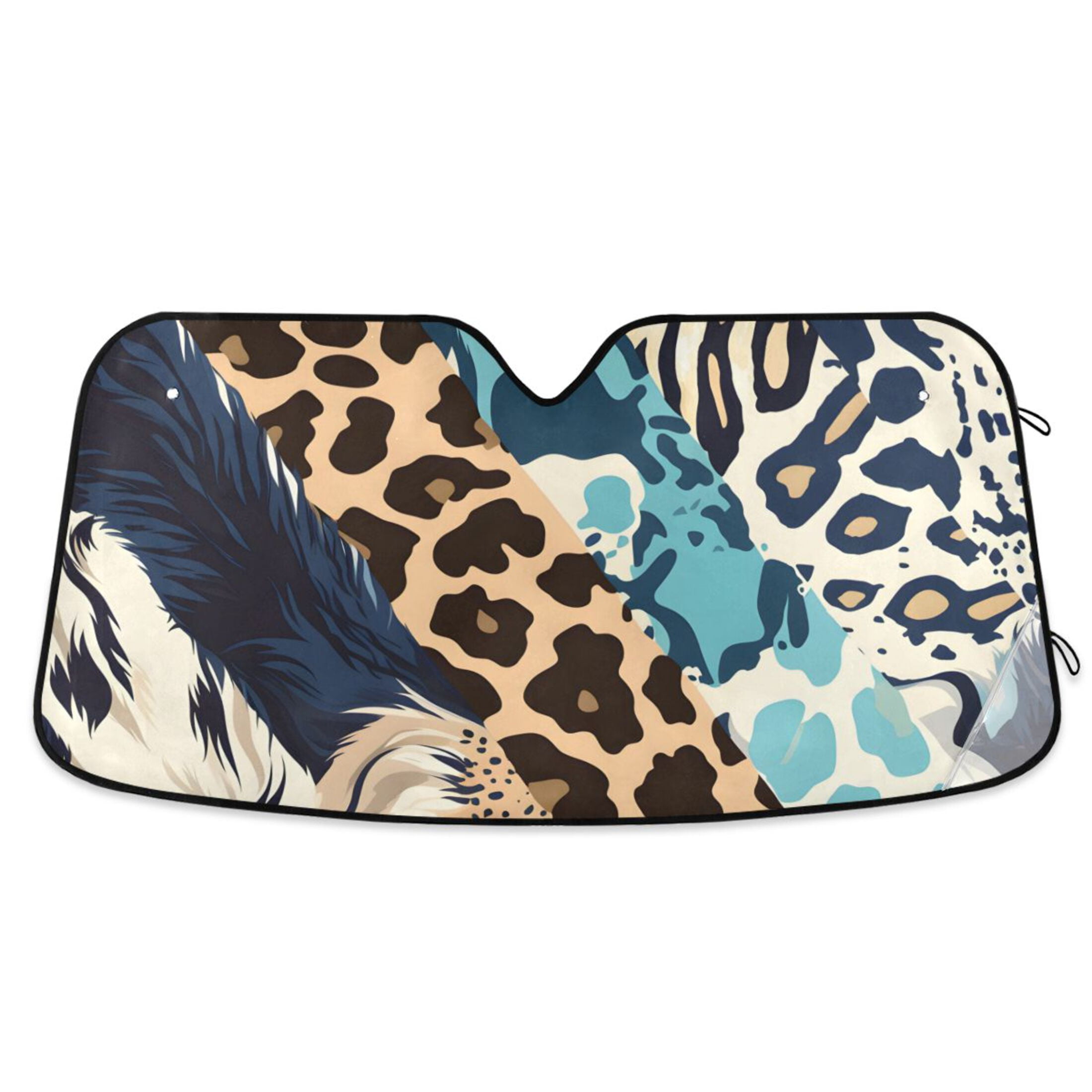 Cheetah Leopard Skin Car Windshield Sun Shade Reflector Sunshade ...