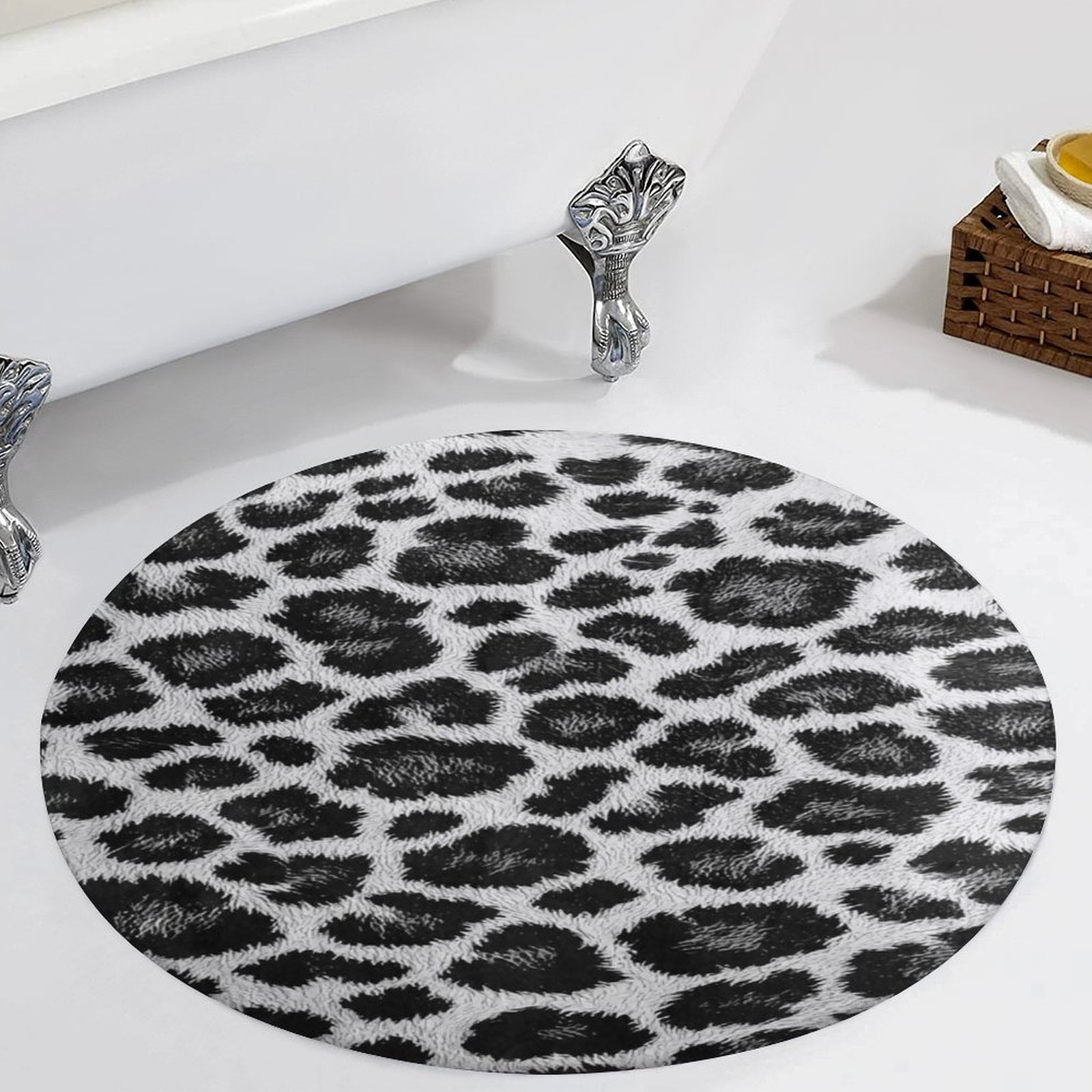 Cheetah Pattern 2 Round Area Rugs for Bedroom Living Room, 6FT Soft ...
