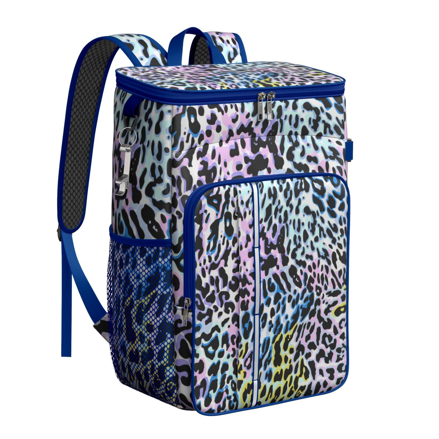 Cheetah Pattern Cooler Backpack - Fashion Insulated Lunch Bag with 20L ...
