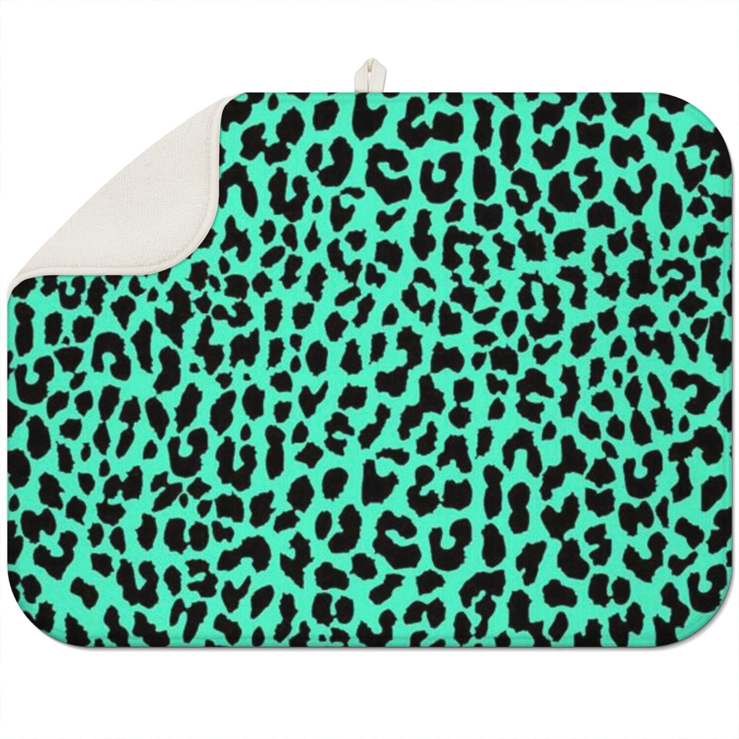Cheetah Pattern Dish Drying Mat – Abstract Leopard Spots Print, Modern ...