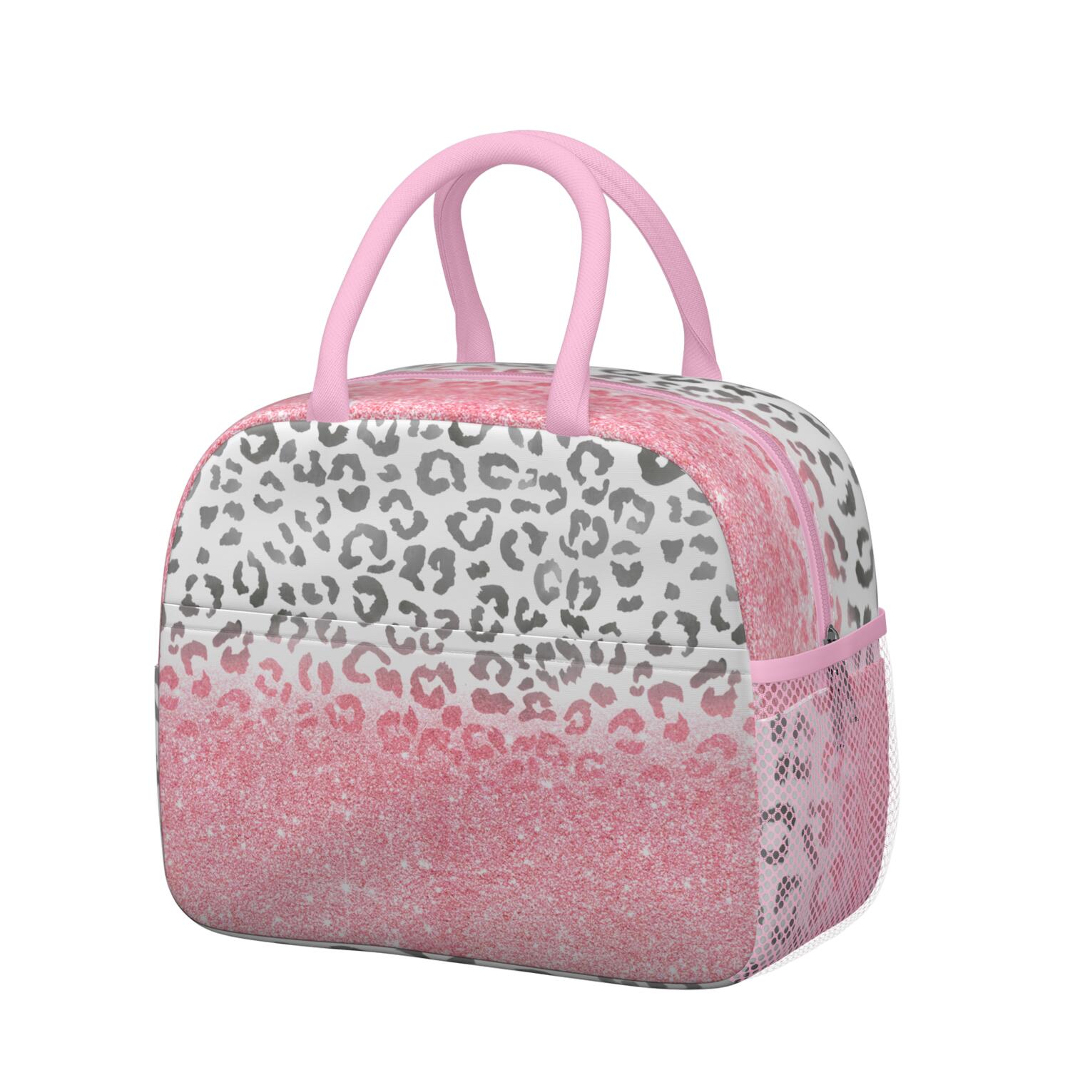 Cheetah Pattern Insulated Lunch Tote Reusable Thermal Cooler Bag with ...