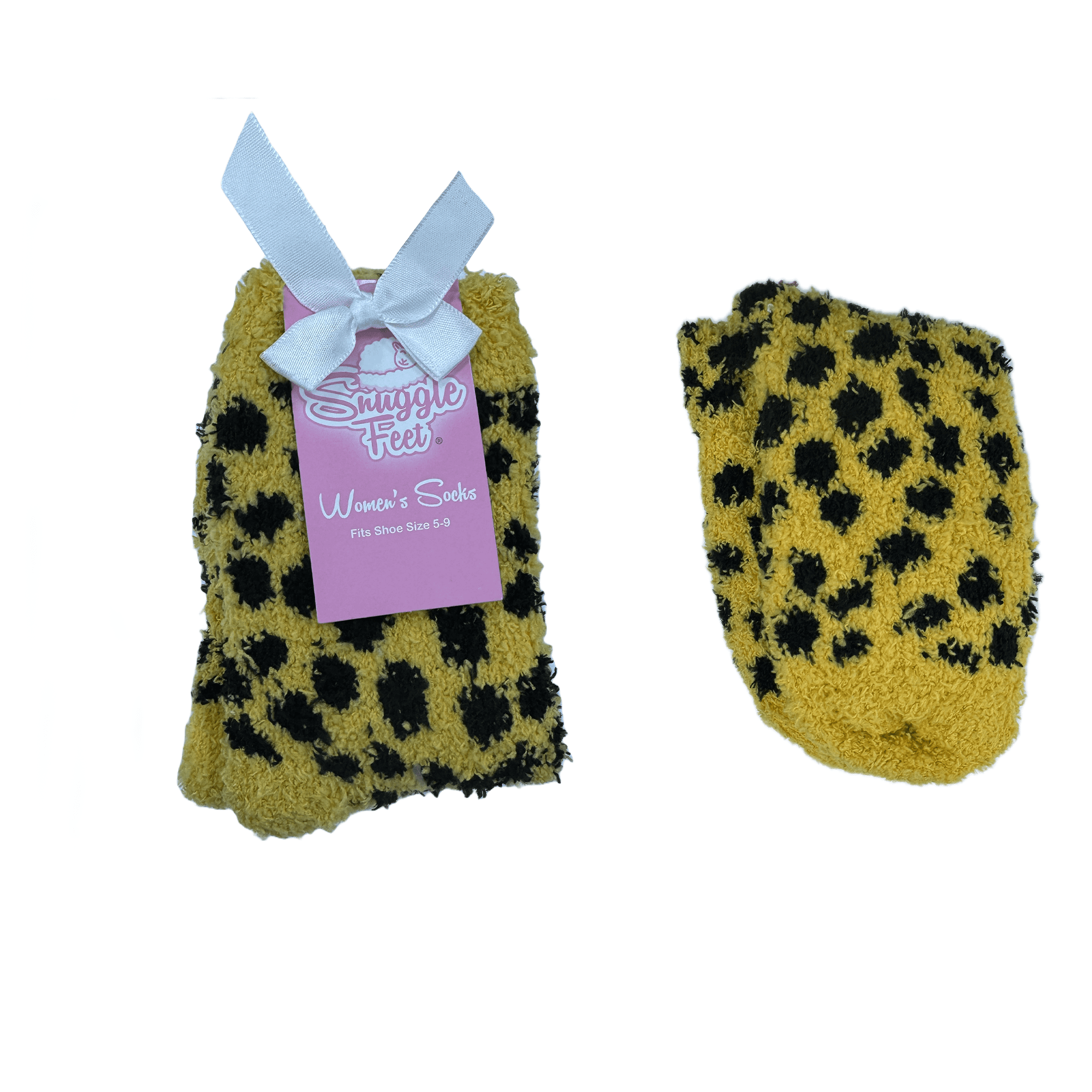 Cheetah Pattern Orange Black Sports Animal Warm Fuzzy Snuggle Socks ...