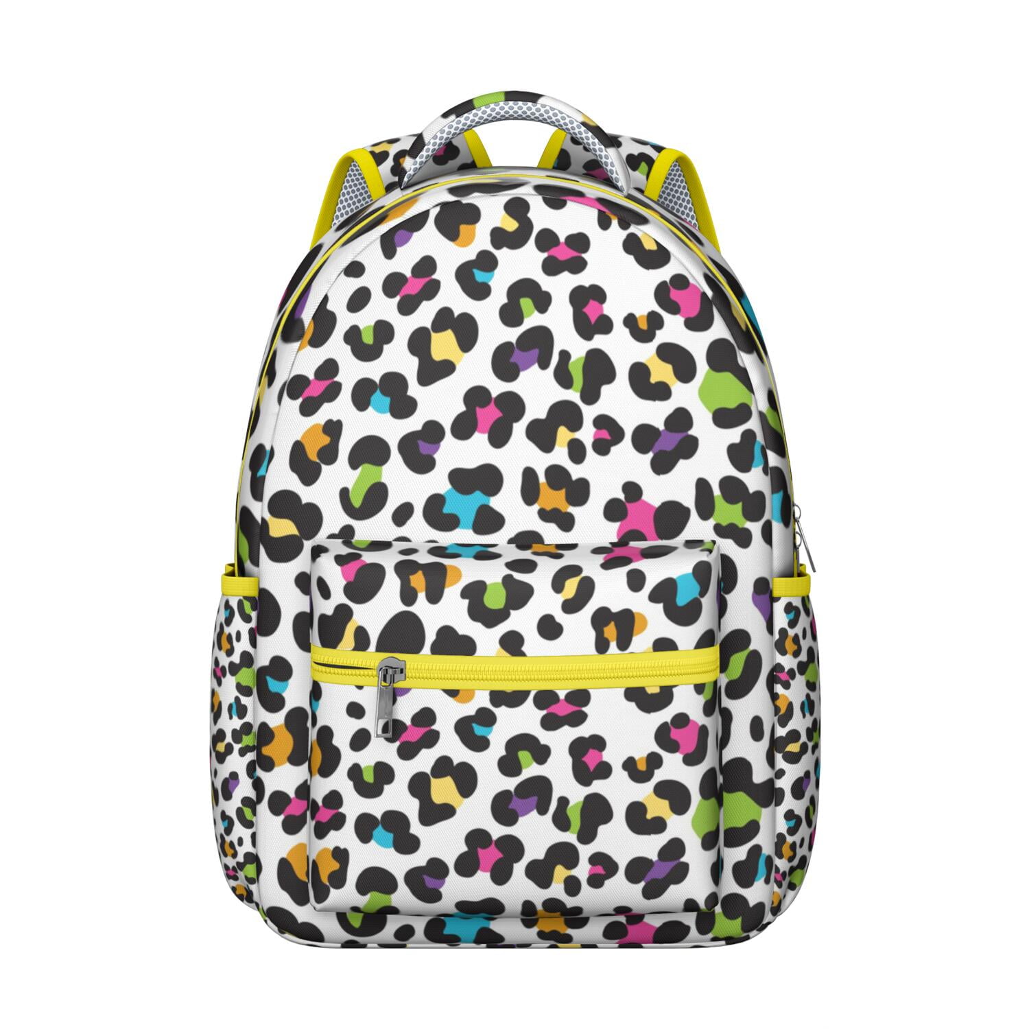 Cheetah Pattern School Backpack Classic Vintage Leopard Design Animal ...