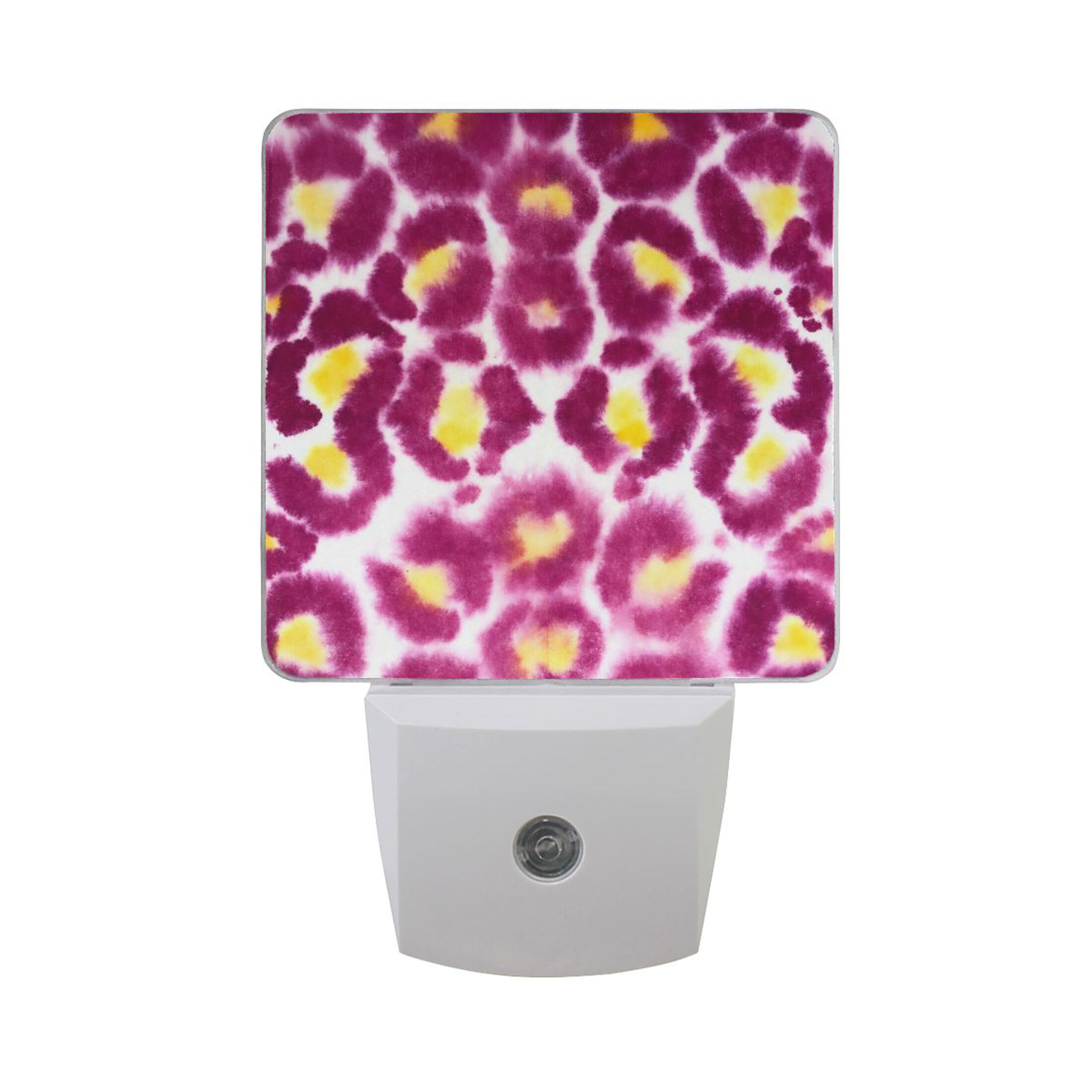 Cheetah Pink Leopard Tie-dye Night Light LED Dusk to Dawn Night Lamp ...