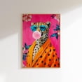 Cheetah Pop Print Retro Funky Unique Bathroom Wall Decor Unframed Paper ...