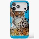 Cheetah Portrait Wildlife Feline Drawing for iPhone Case 11 through 17 ...