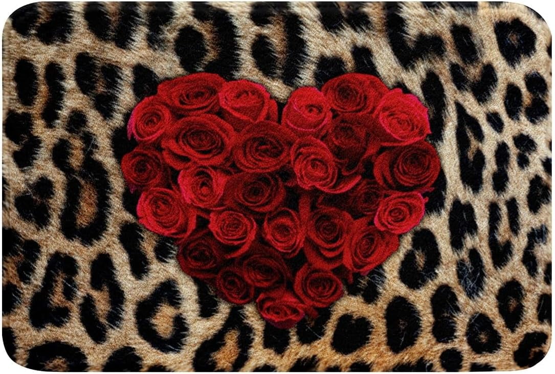 Cheetah Print Bathroom Rugs for Girls Boys,Southwestern Leopard Skin ...