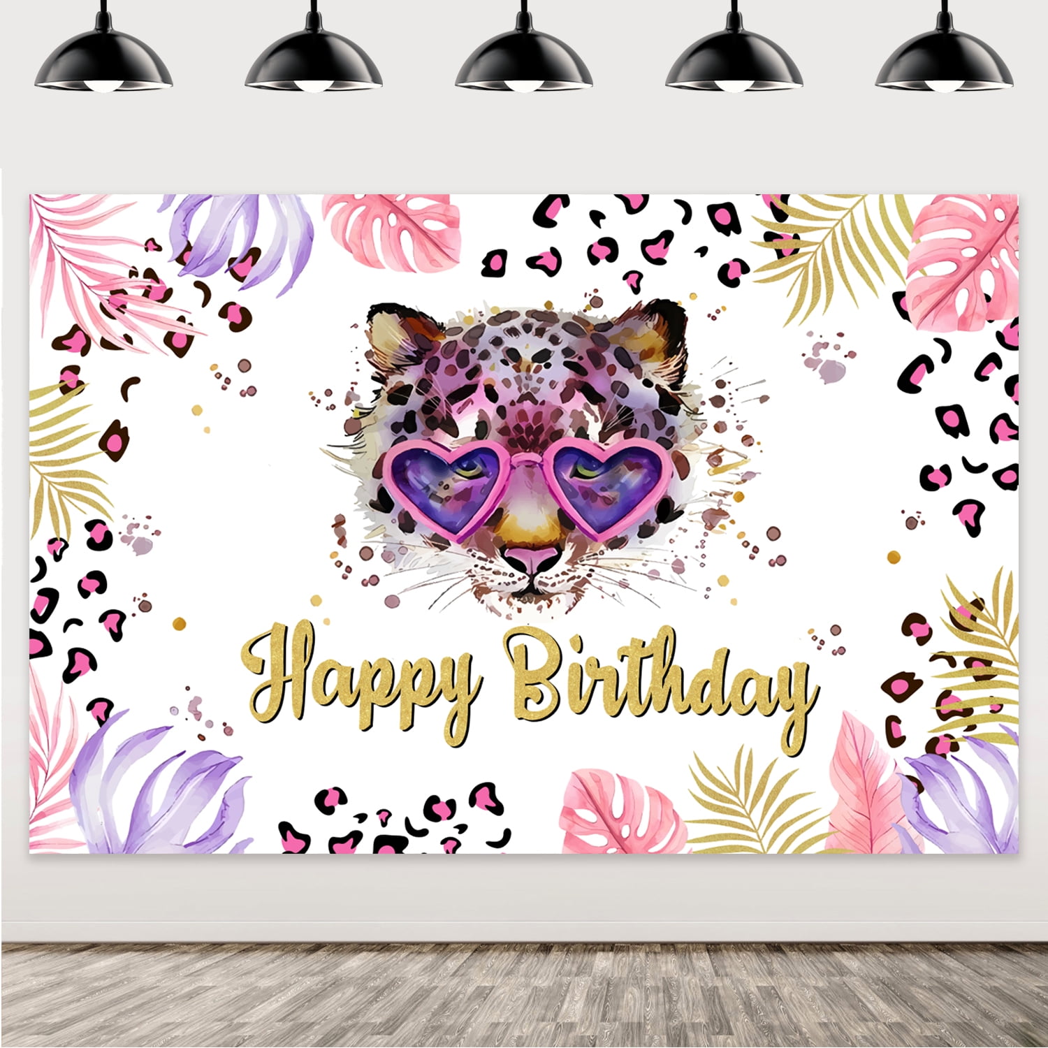 Cheetah Print Birthday Decorations Girl, Cheetah Happy Birthday ...
