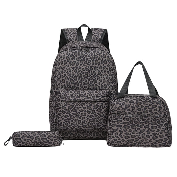 Cheetah Print Bookbag and Lunch Bag Combo with Lunch Box and Pencil ...