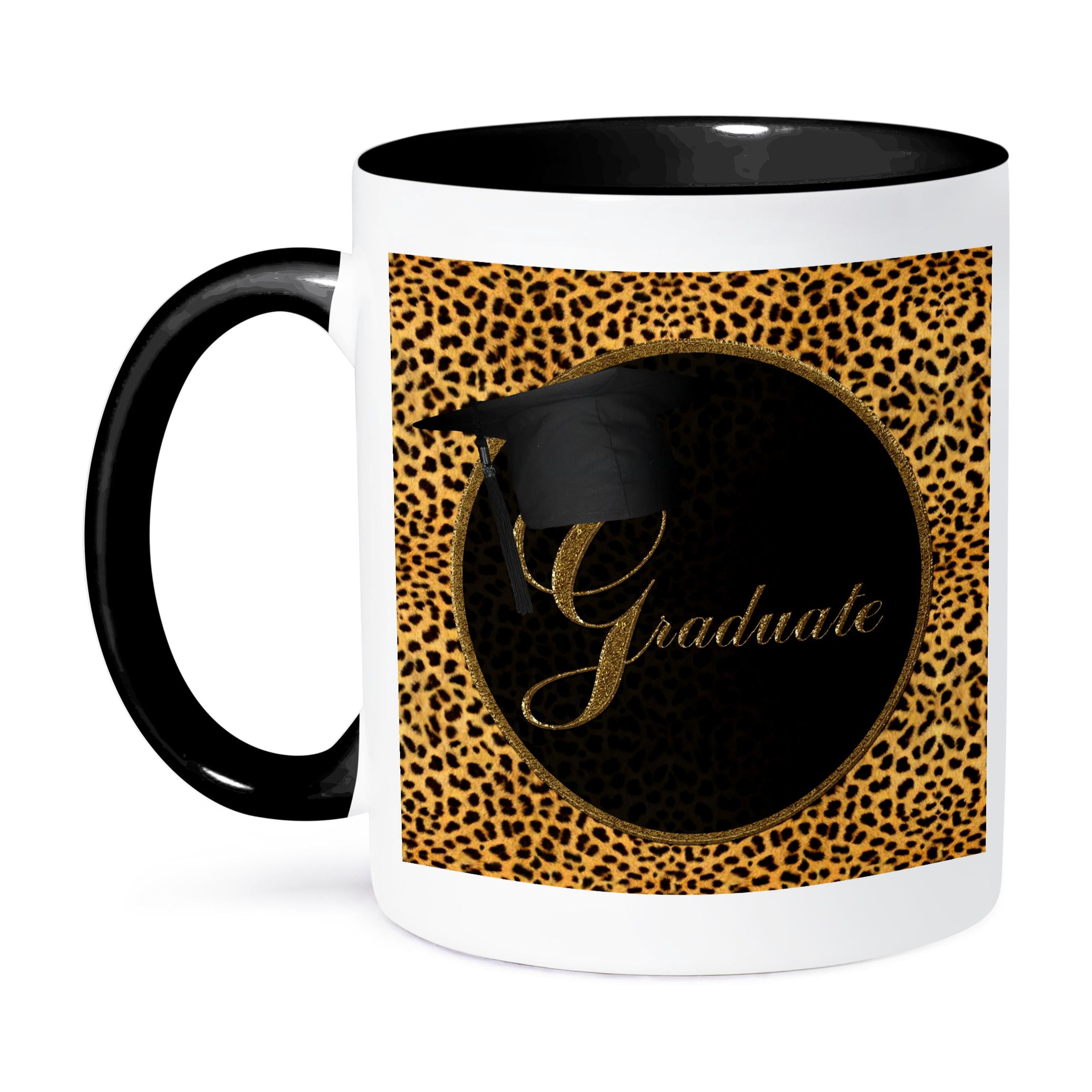 3dRose, Cheetah Print Graduation Cap with Gold Bling for the Graduate ...