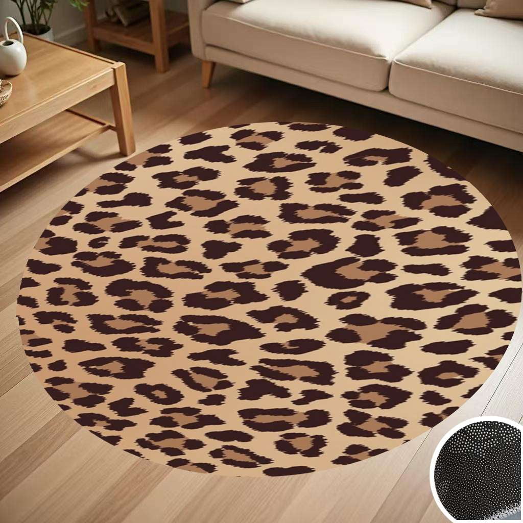 Cheetah Print Leopard Print Round Carpet Living Room Bedroom Home ...
