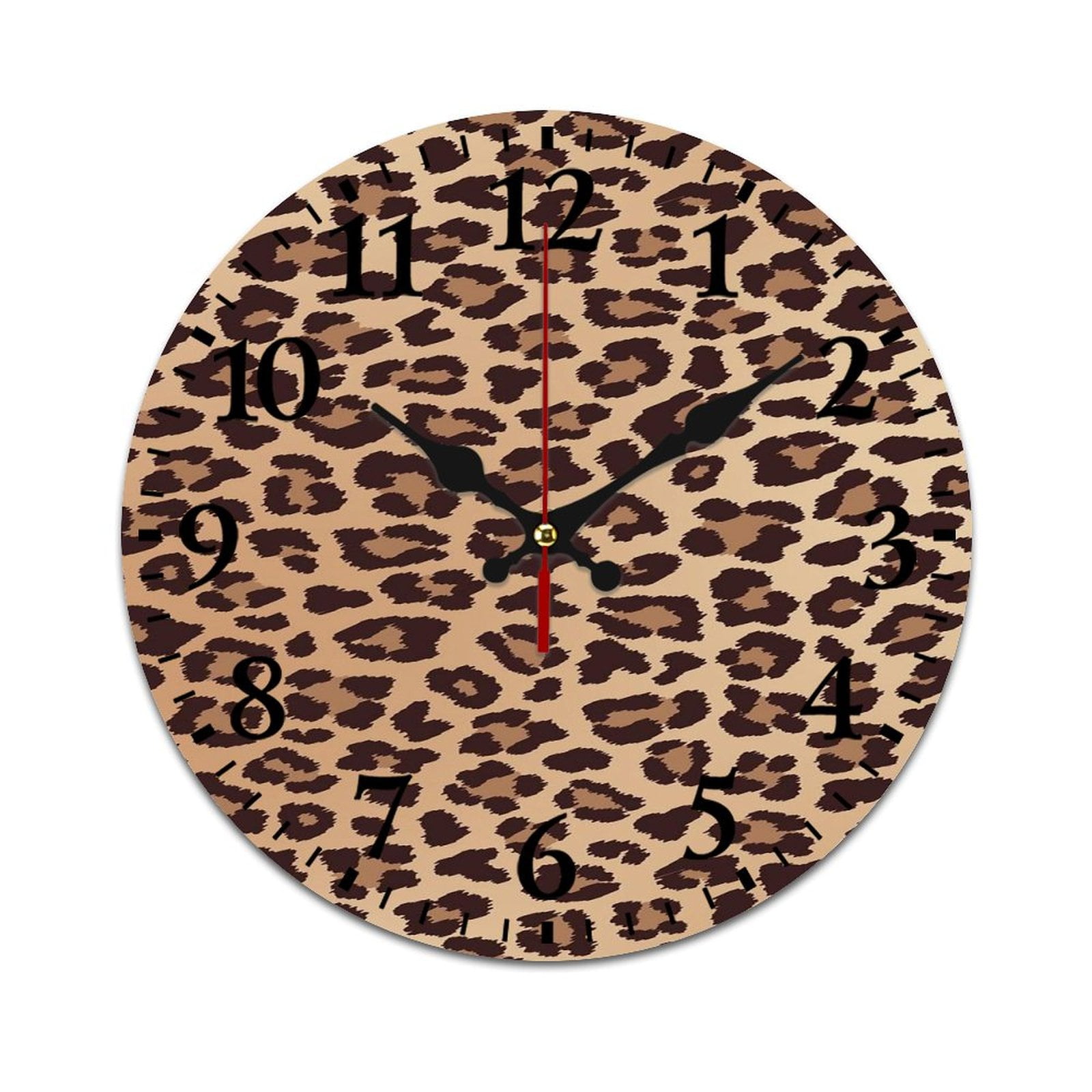 Cheetah Print Leopard Print Wall Clock Modern Design Clocks Wall ...